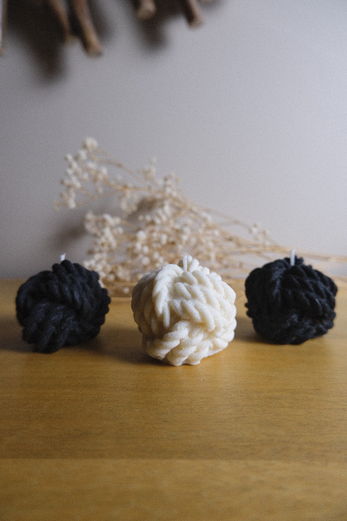 Yarn Candle | Knitted Candle | Rope Knot | - Etsy