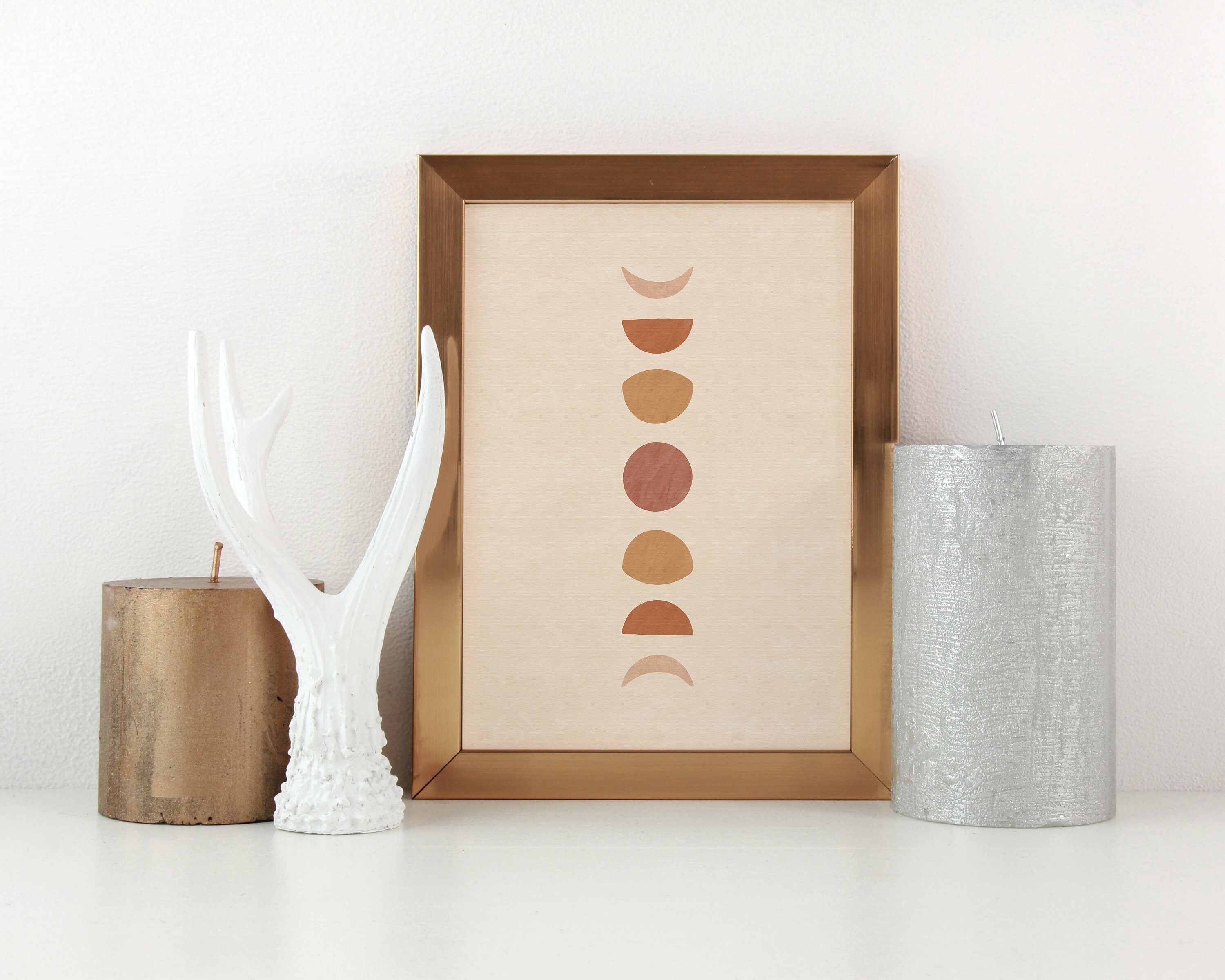 Boho Moon Phases Wall Art Moon Phase Lunar Phases Earth | Etsy