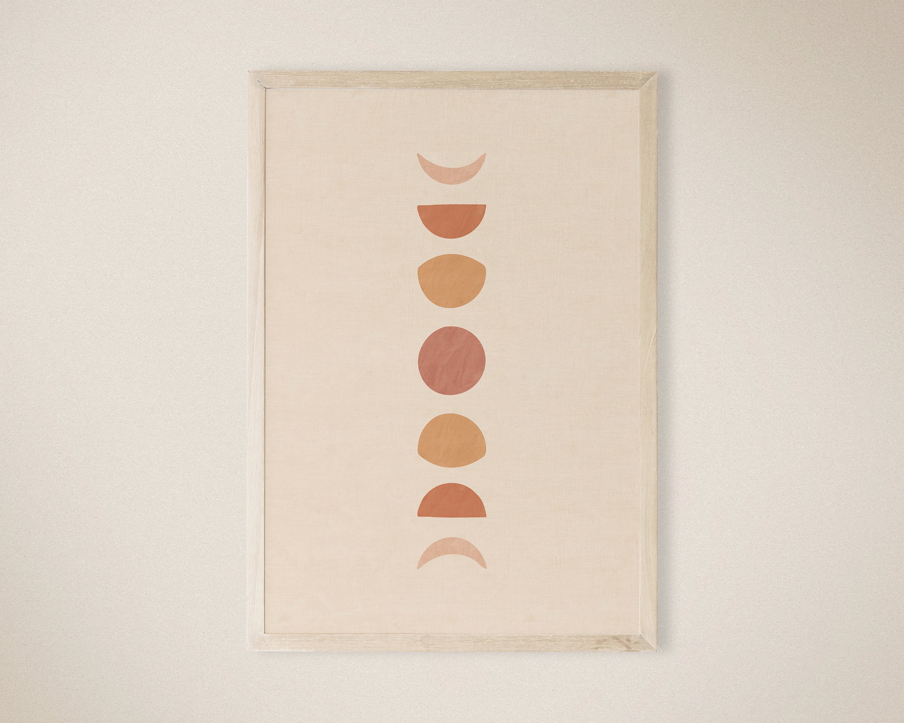 Boho Moon Phases Wall Art Moon Phase Lunar Phases Earth | Etsy