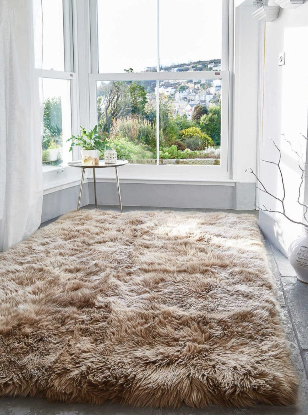 Luxurious Alpaca Fur Rug - Caramel, Alpaca Fur Rug Area Handmade, Rugs ...