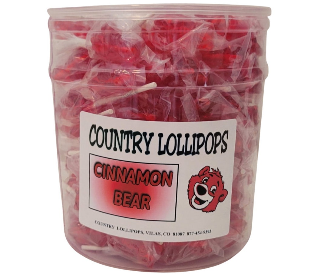 Cinnamon Bear Lollipops 115 Ct. Bucket - Etsy