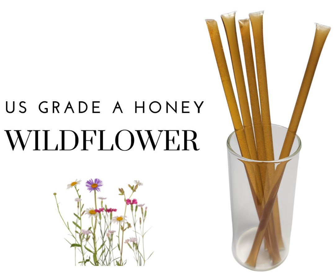 Honey Sticks, Bee Krazy Honey Sticks Wildflower 10 Count - Etsy