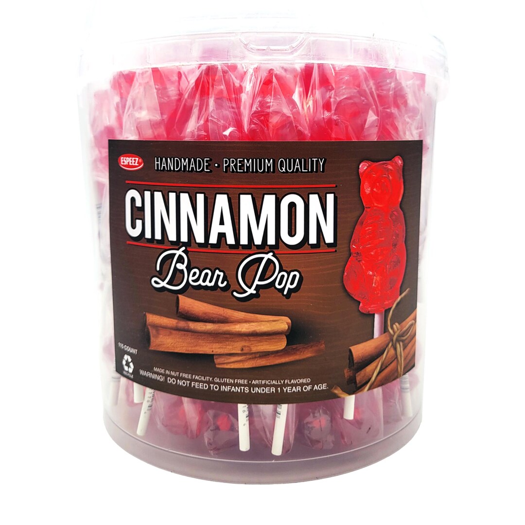 Cinnamon Bear Pop Lollipops - 115 Ct. - Bucket - Etsy