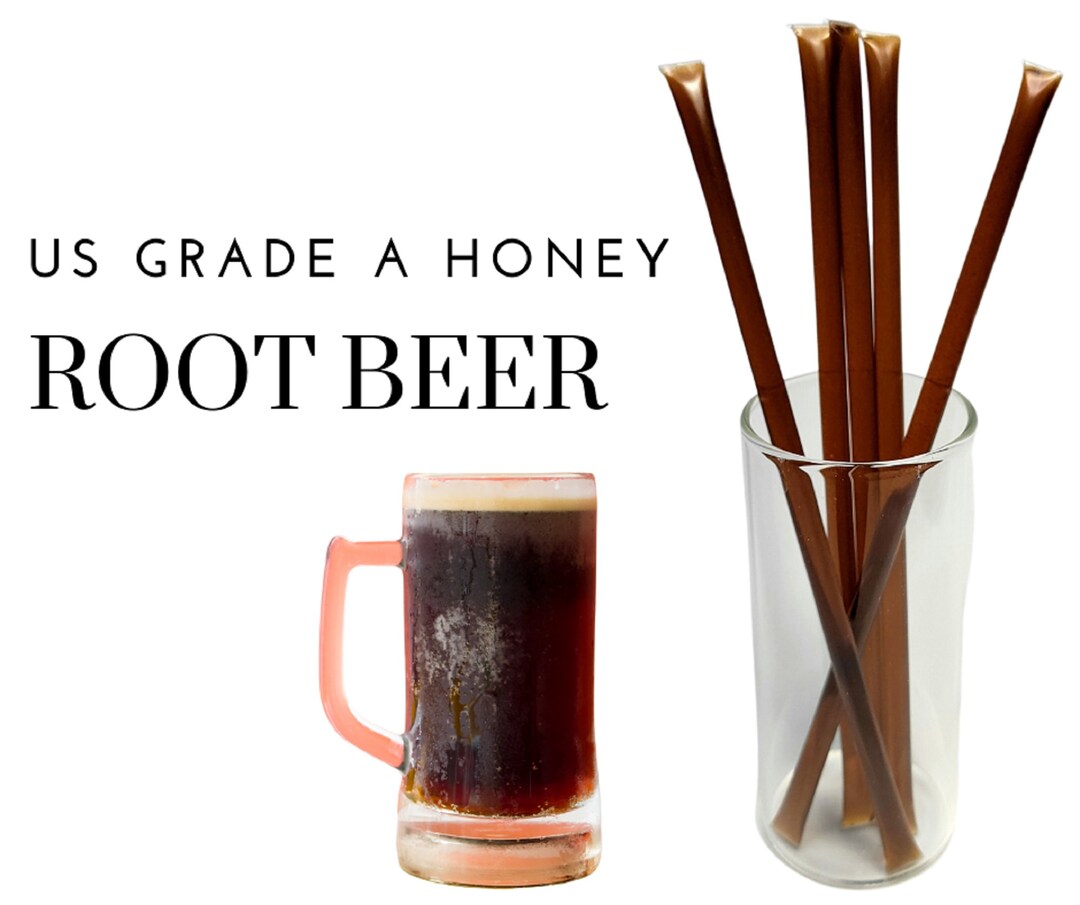 Honey Sticks, Bee Krazy Honey Sticks - 10 Ct. Root Beer - Etsy