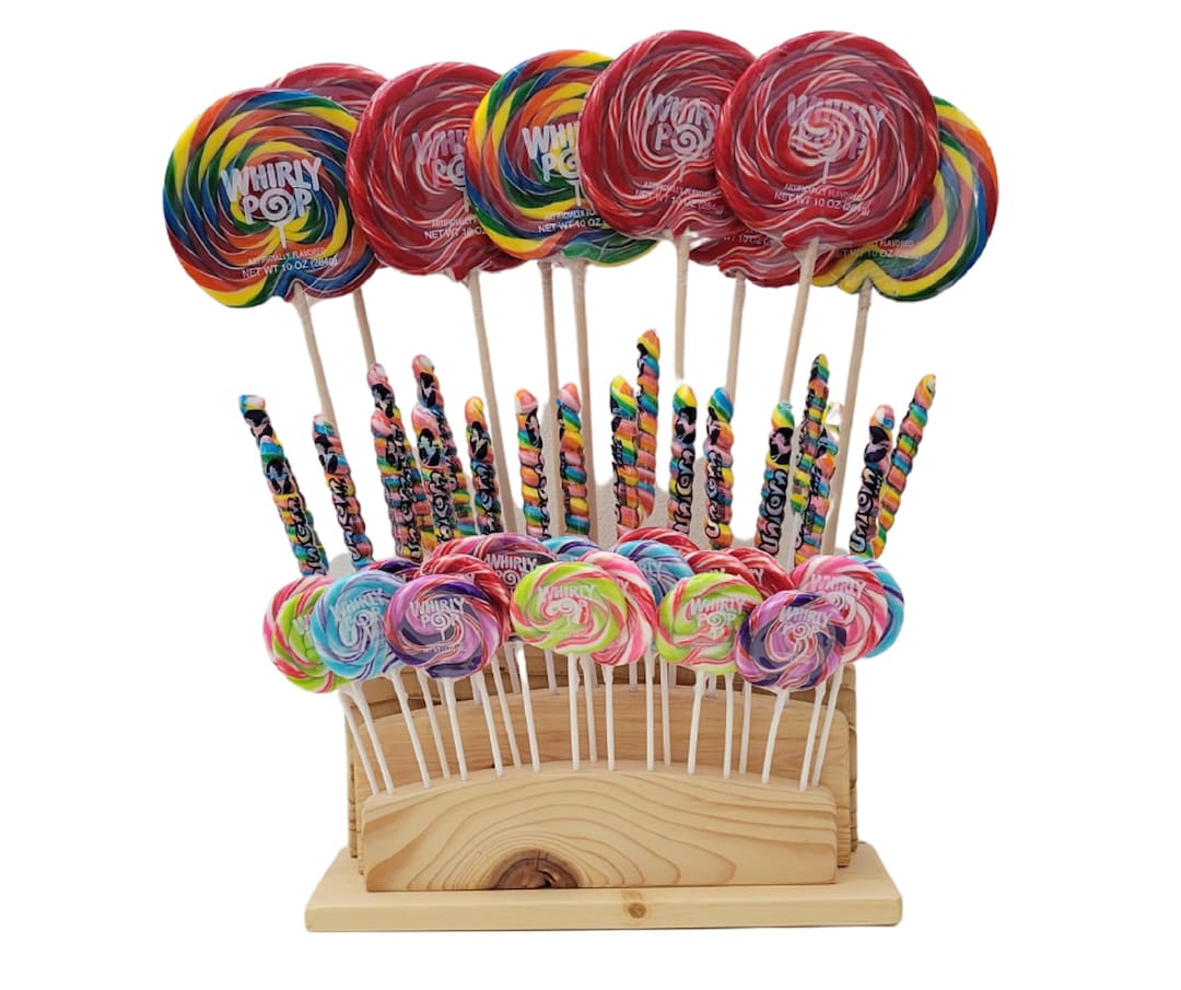 Wooden Lollipop Fan Display - Holds 48 Lollipops (lollipops Sold ...
