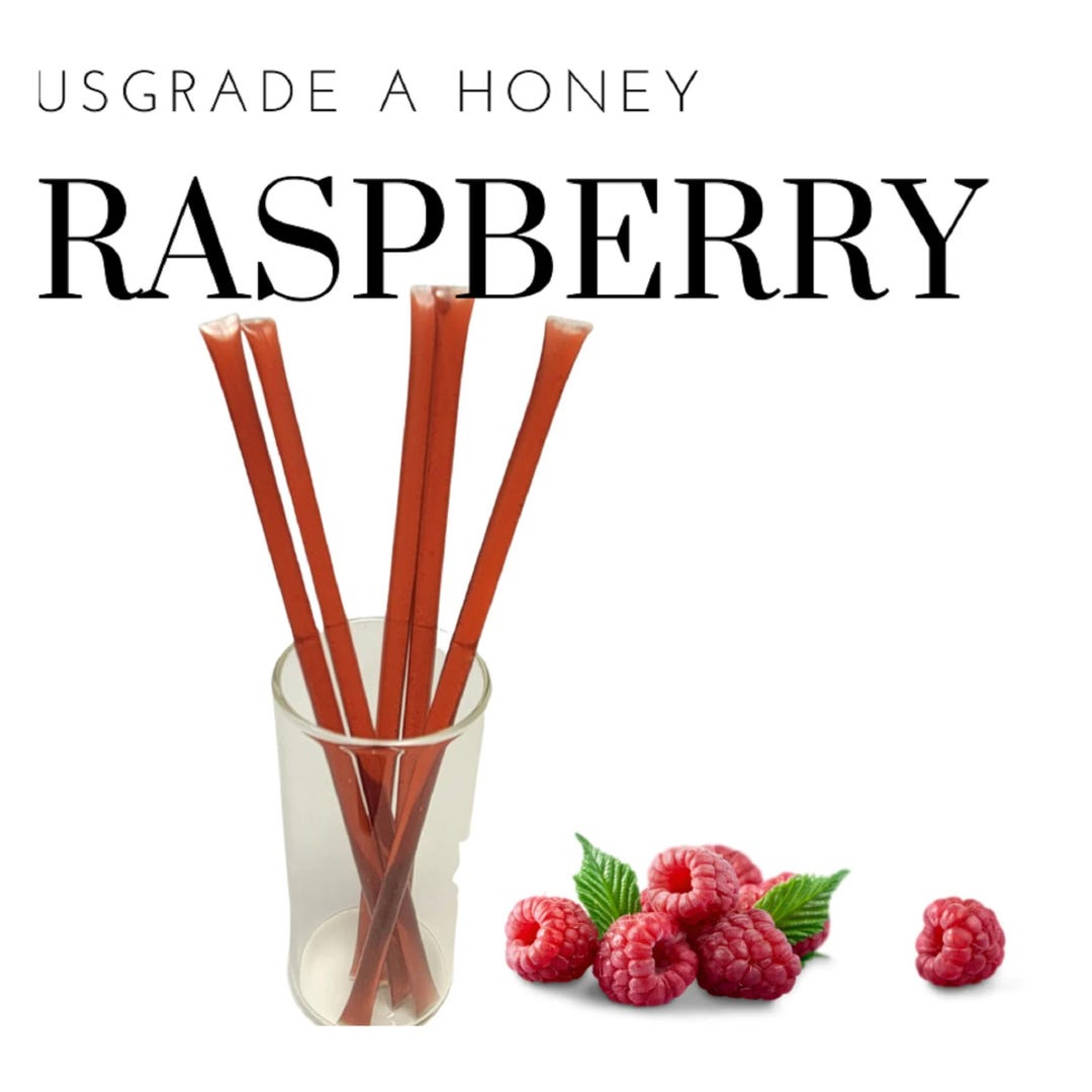 Honey Sticks, Bee Krazy Honey Sticks - Raspberry 10 Ct. - Etsy