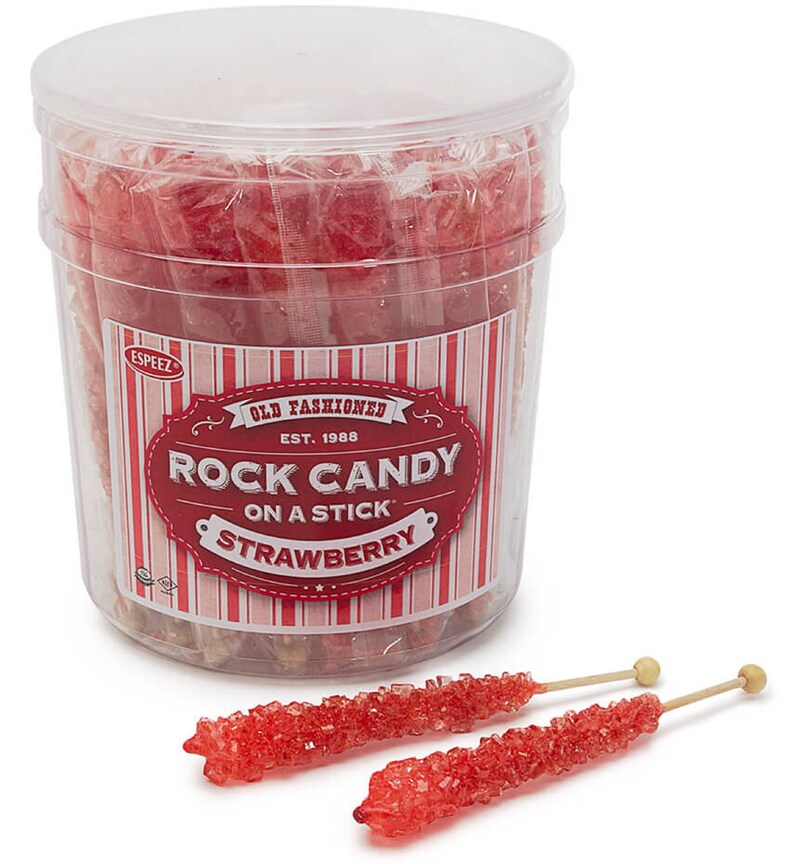 Rock Candy on A Stick - Strawberry 36 Ct. - Etsy