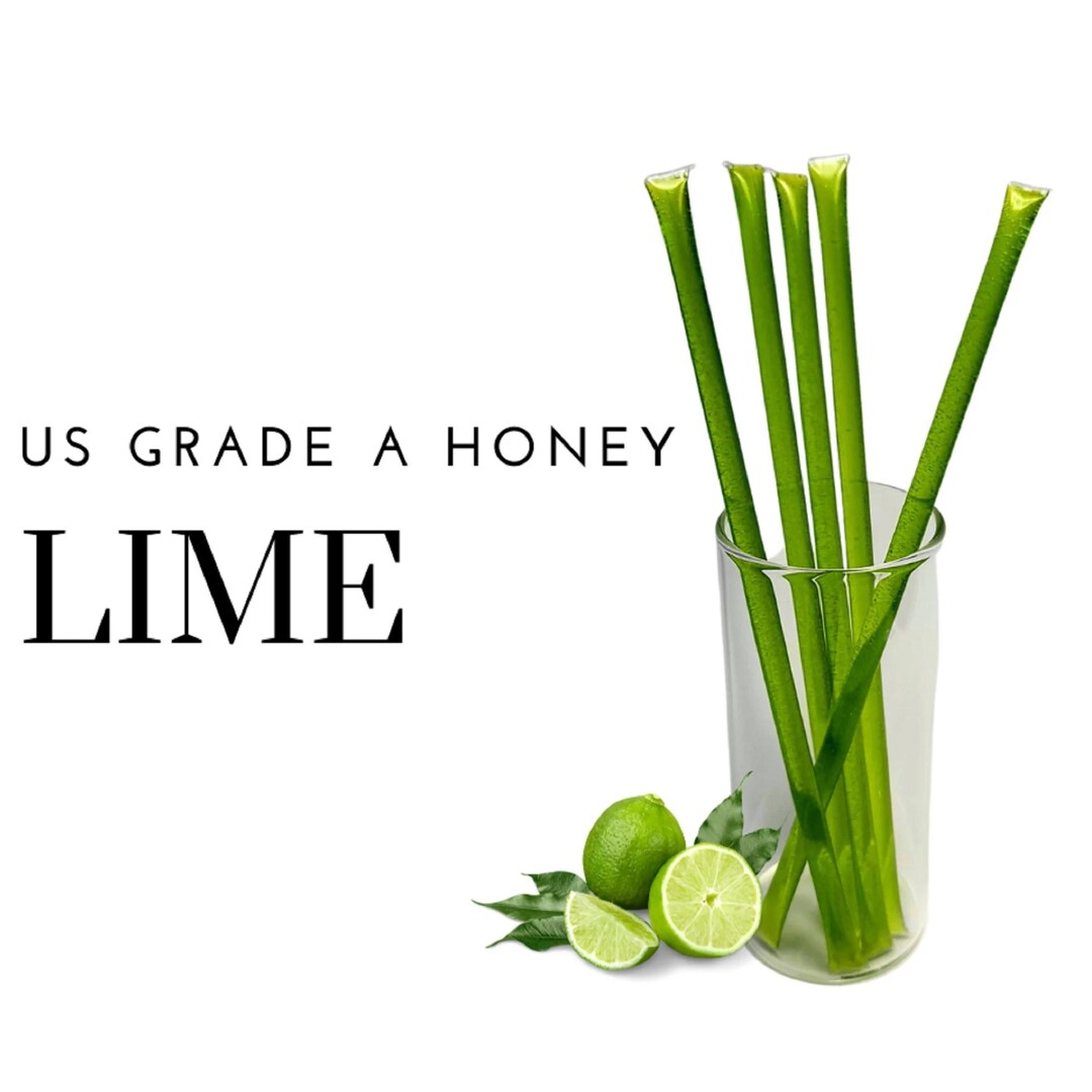 Honey Sticks, Bee Krazy Honey Sticks - Lime 10 Ct. - Etsy