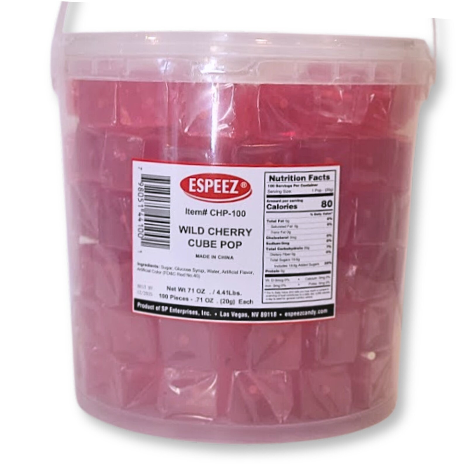 Cube Pop Wild Cherry Lollipop - 100 Ct Tub - Etsy