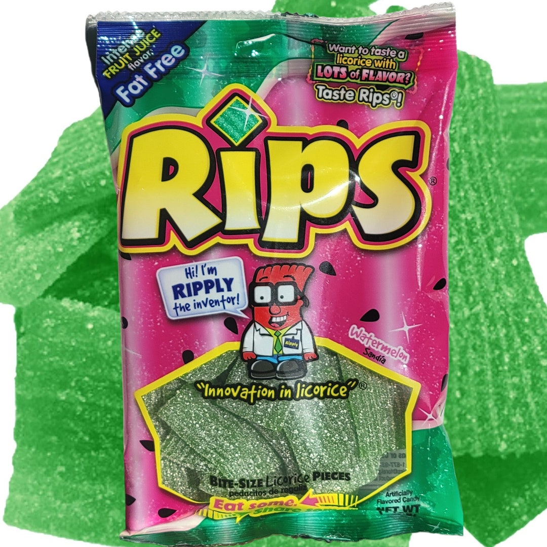 Rips Bite Size Licorice Pieces - Watermelon - 12 Ct Box - Etsy