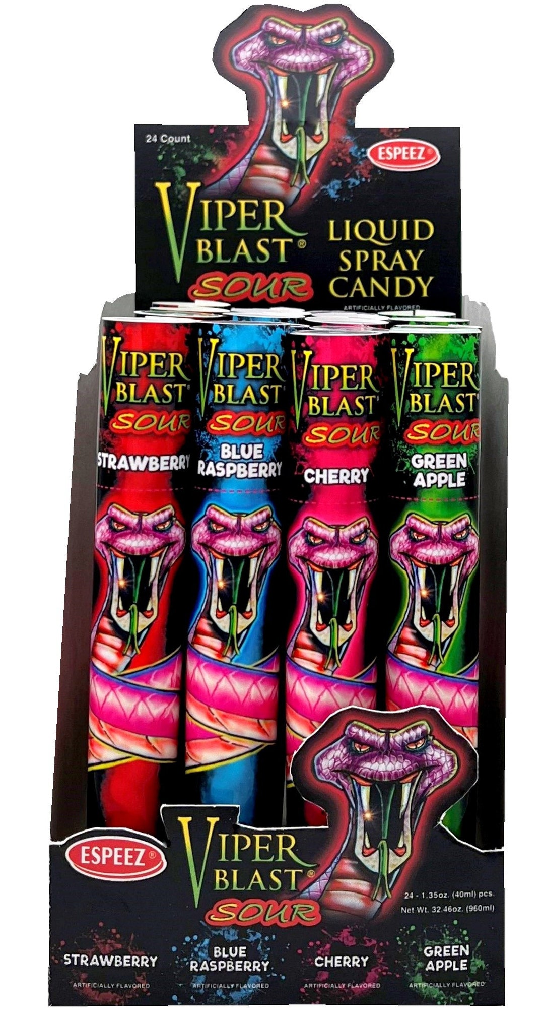 Viper Blast Sour Liquid Spray Candy 24 Ct. - Etsy