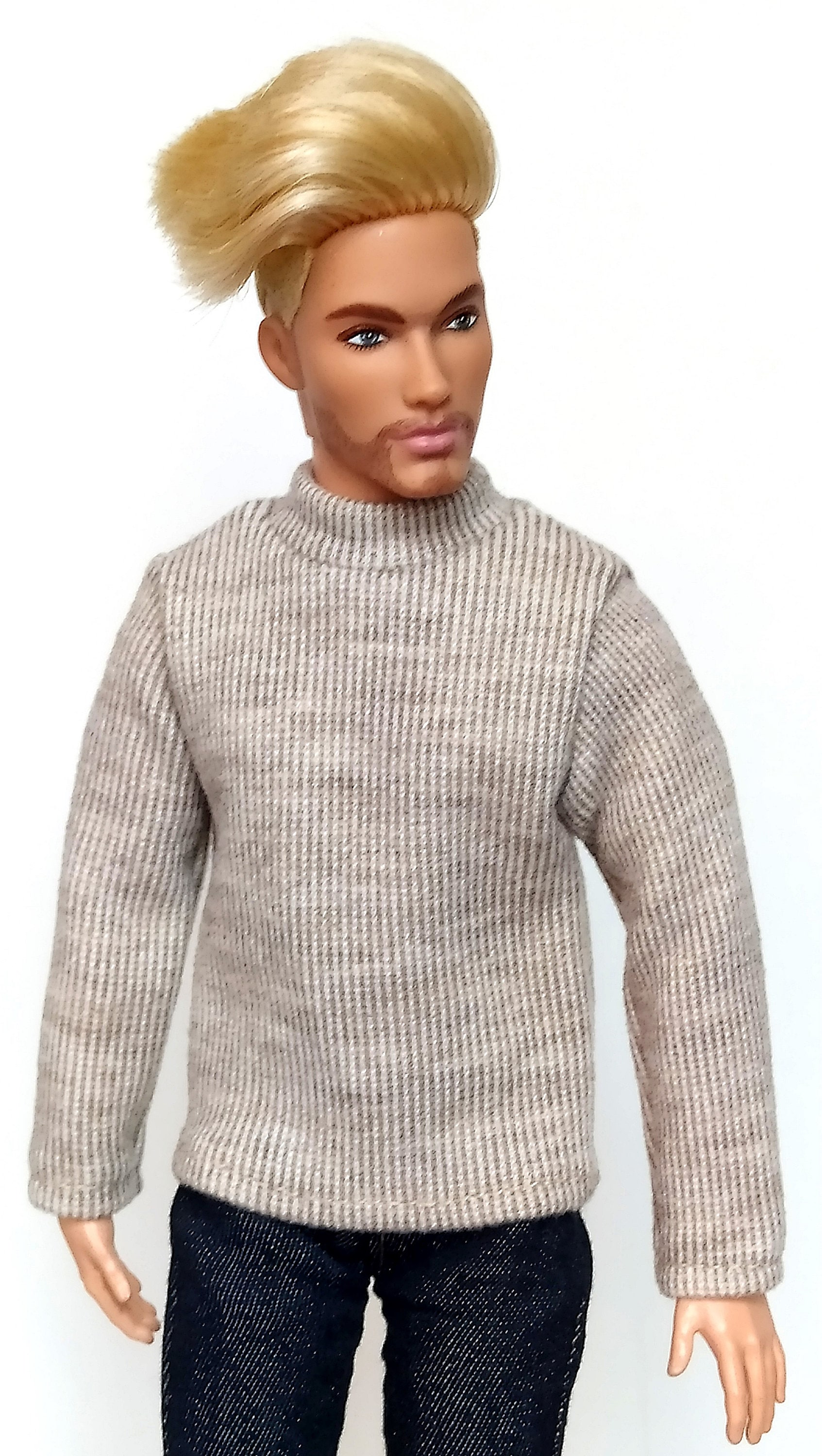 12 Doll Clothes, 1/6 Scale Male Doll Pull-on Sweater for Regular ...