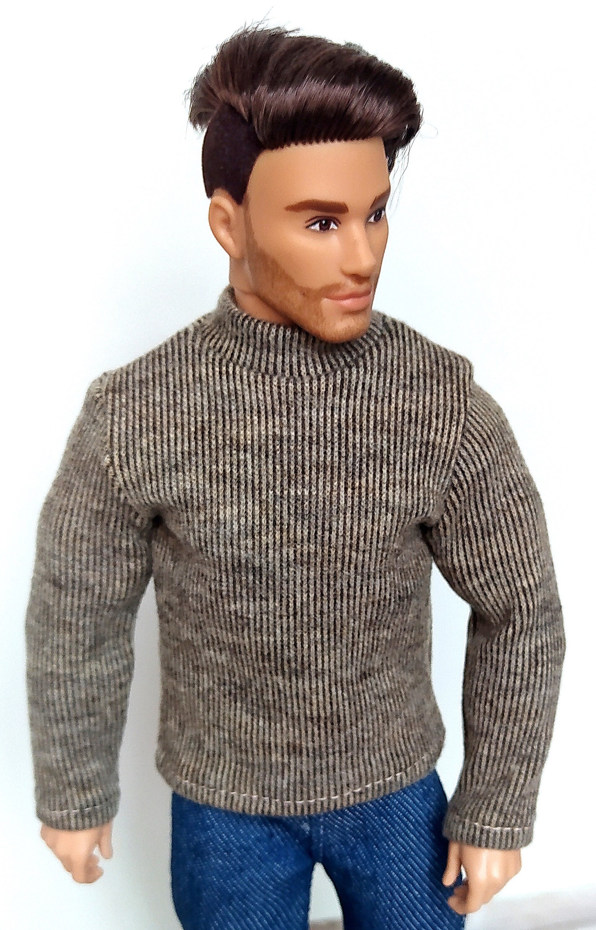 12 Doll Clothes, 1/6 Scale Male Doll Pull-on Sweater for Regular ...