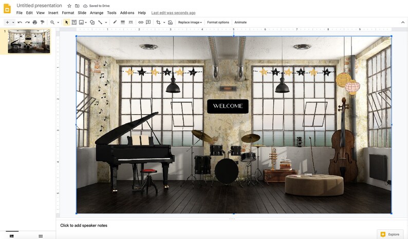Virtual Music Classroom Background for Remote Learning - Etsy