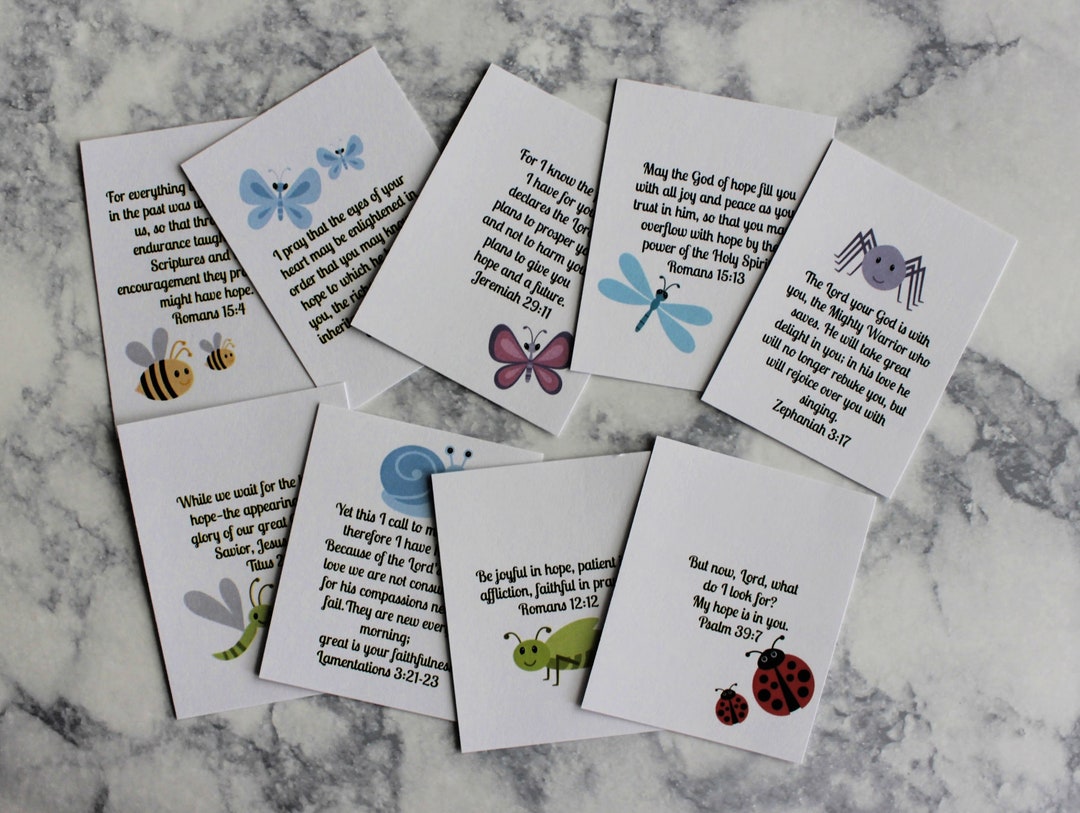 NIV Mini Pocket Scripture Cards-bugs - Etsy