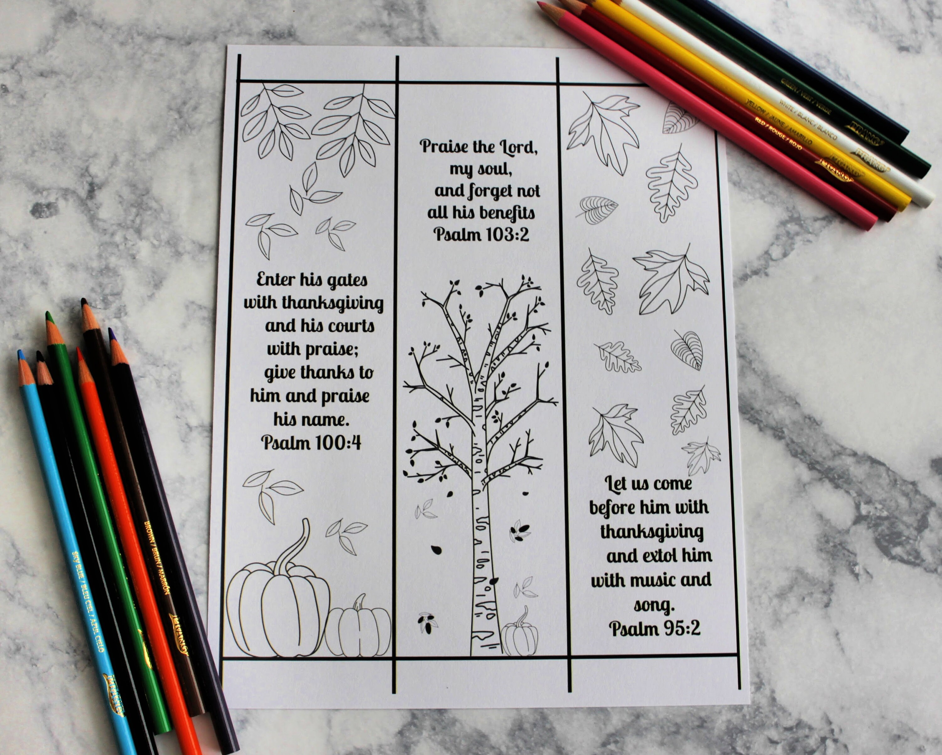 Gratitude Scripture Coloring Bookmarks for Bible Journaling Instant ...