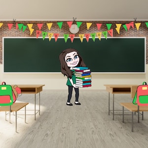 Virtual Back to School Classroom Background for Remote Learning - Etsy