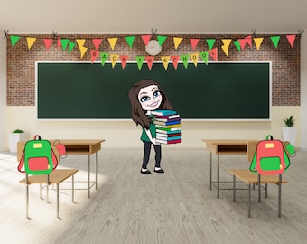 X5 Virtual Classroom Backgrounds, Zoom Backgrounds, Classroom ...