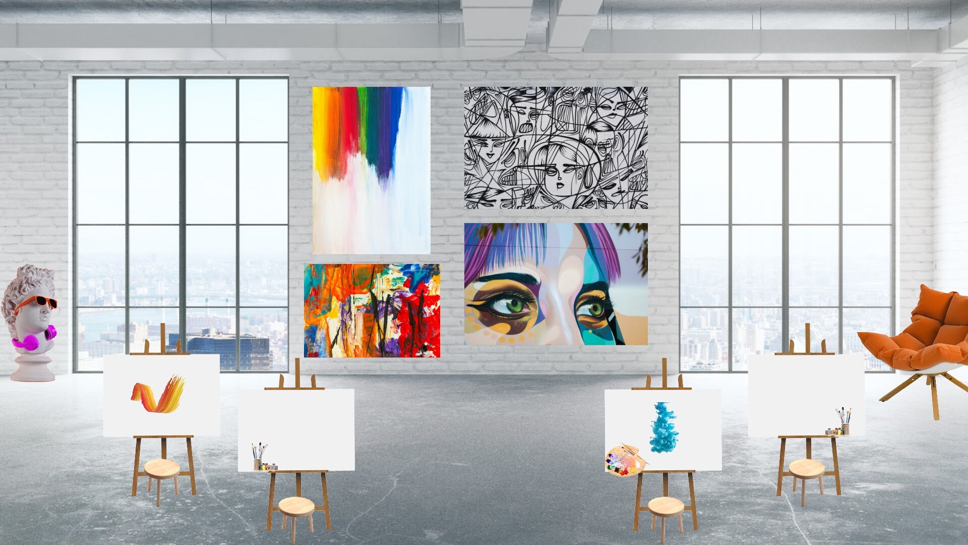 Virtual Art Classroom for Remote Learning - Etsy