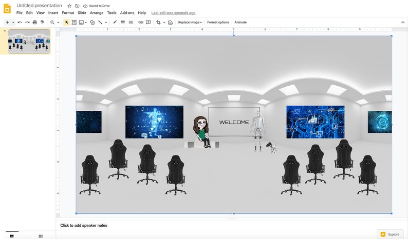 Virtual Computer / Technology Background for Remote Learning - Etsy