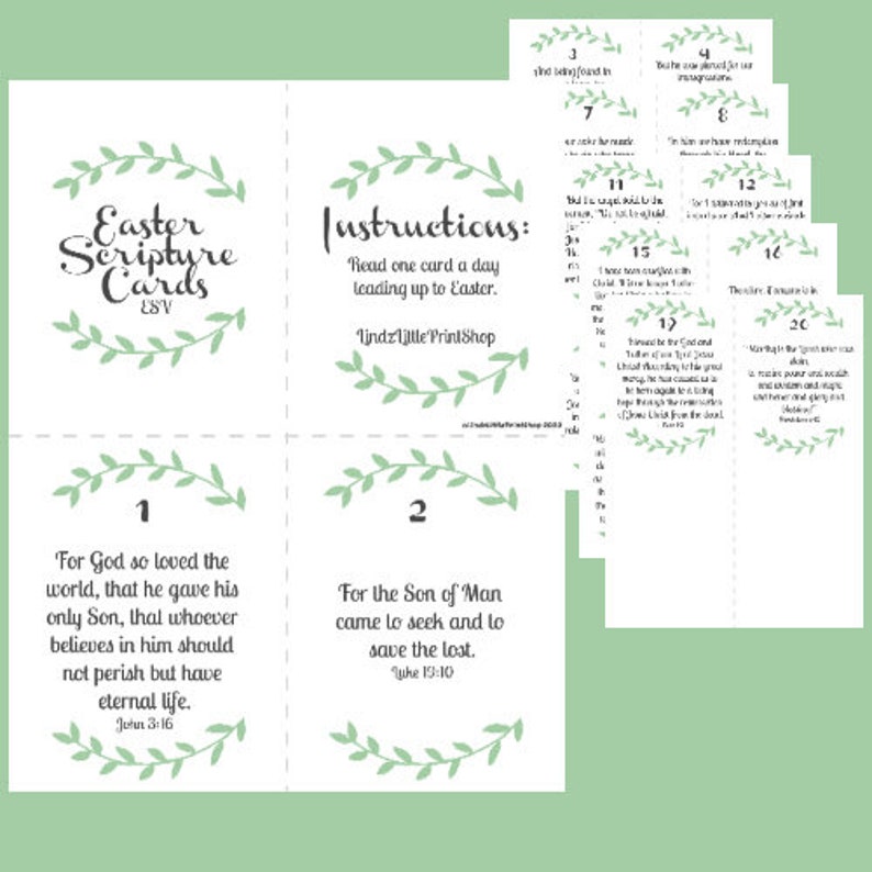 Esv-easter Scripture Cards - Etsy