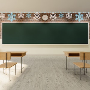 Virtual Winter Classroom Background for Remote Learning - Etsy
