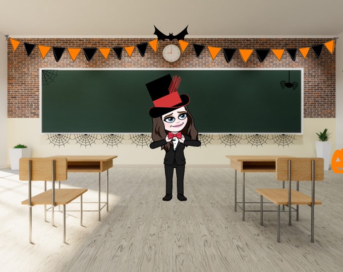 EDITABLE Virtual Classroom, Google Classroom Virtual Bitmoji, Digital ...