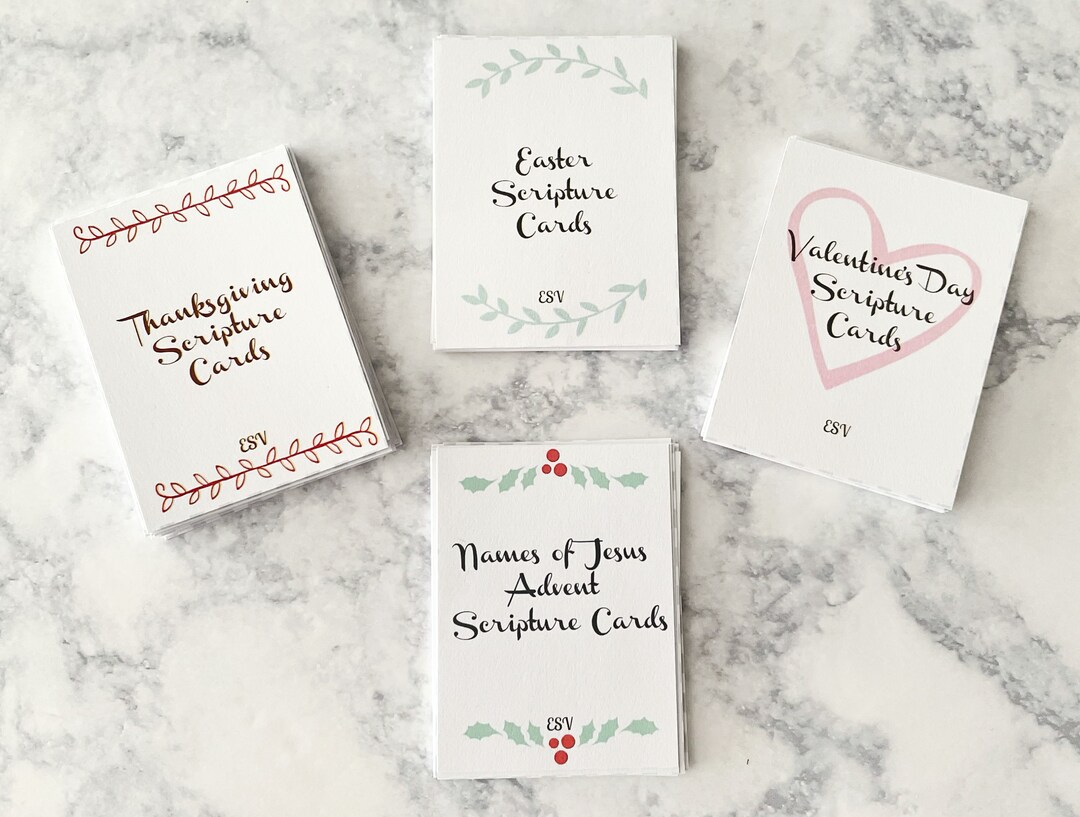 Esv-mini Scripture Advent Cards for Christmas, Thanksgiving, Easter ...