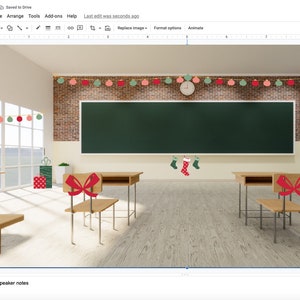 Virtual Christmas Classroom Background for Remote Learning - Etsy