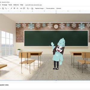 Virtual Winter Classroom Background for Remote Learning - Etsy