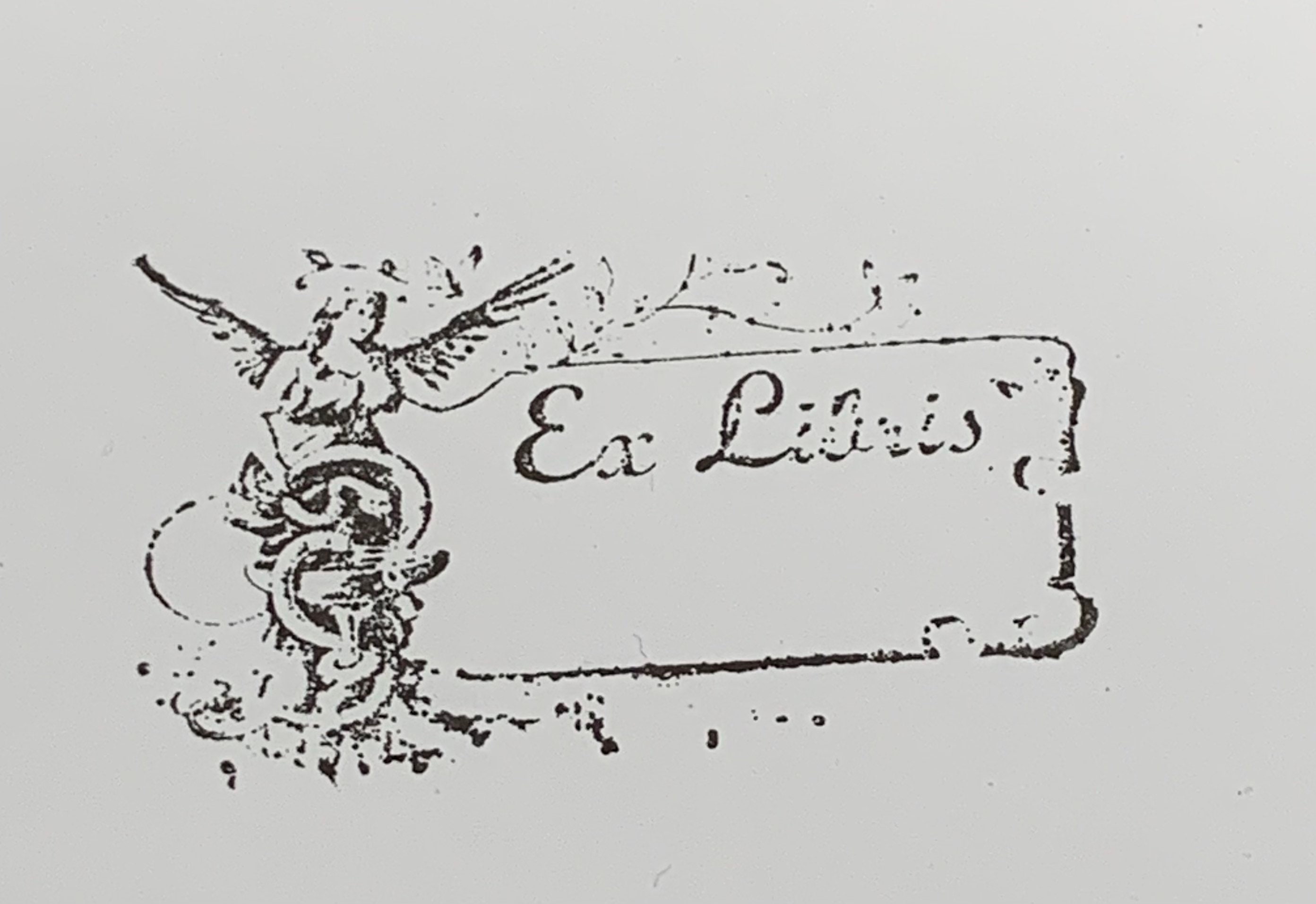 Handmade Ex Libris Bookplate Stamp with Angel Image - Etsy 日本