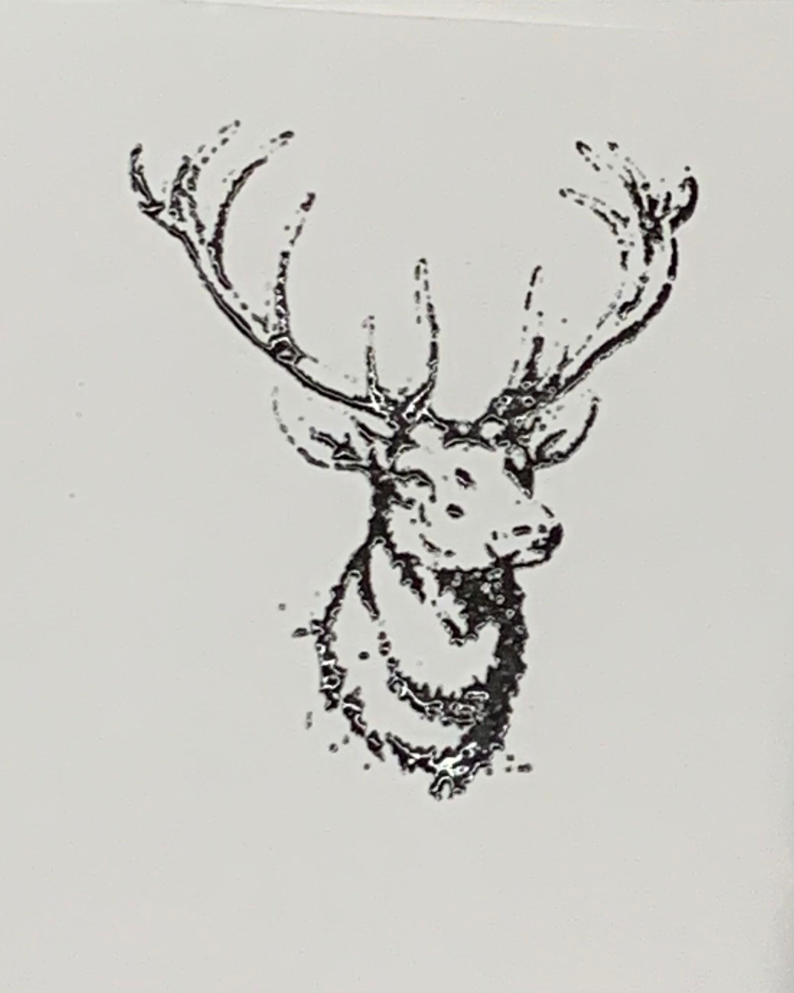 Cold Cast Bronze Large Stag Head Stamp - Etsy UK