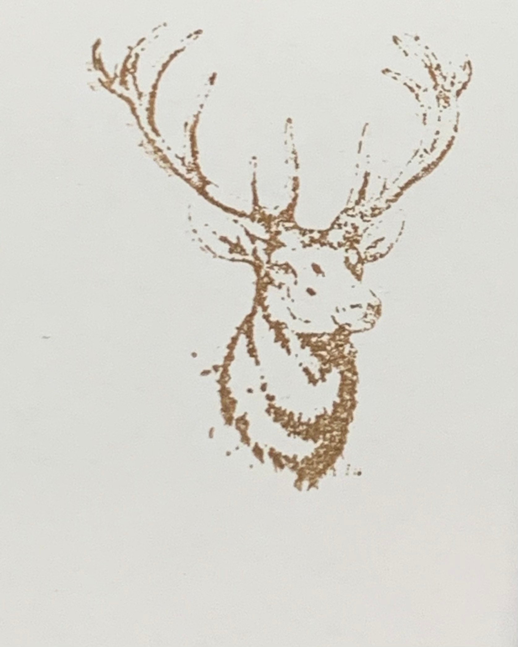 Cold Cast Bronze Large Stag Head Stamp - Etsy UK
