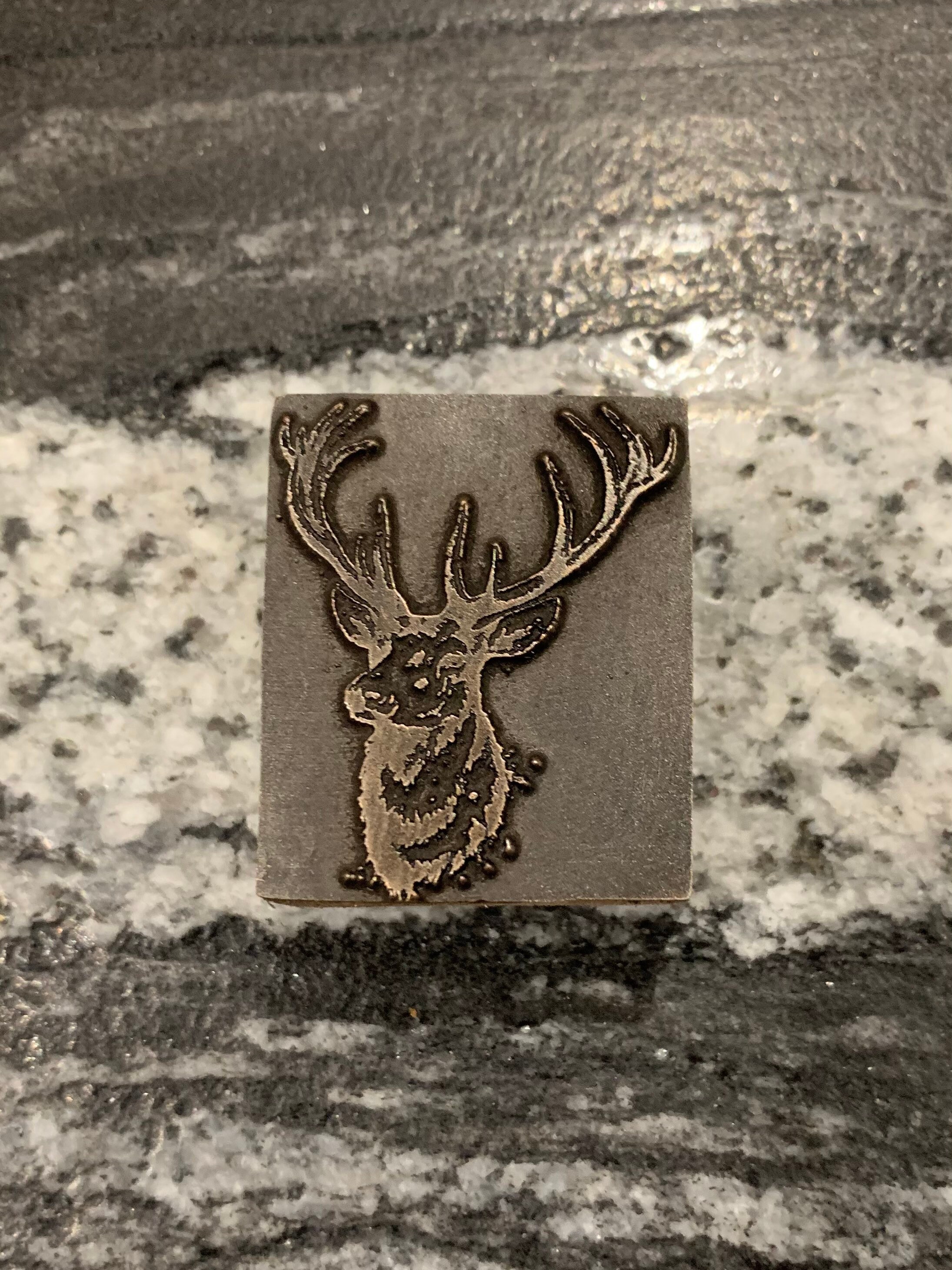 Cold Cast Bronze Large Stag Head Stamp - Etsy UK