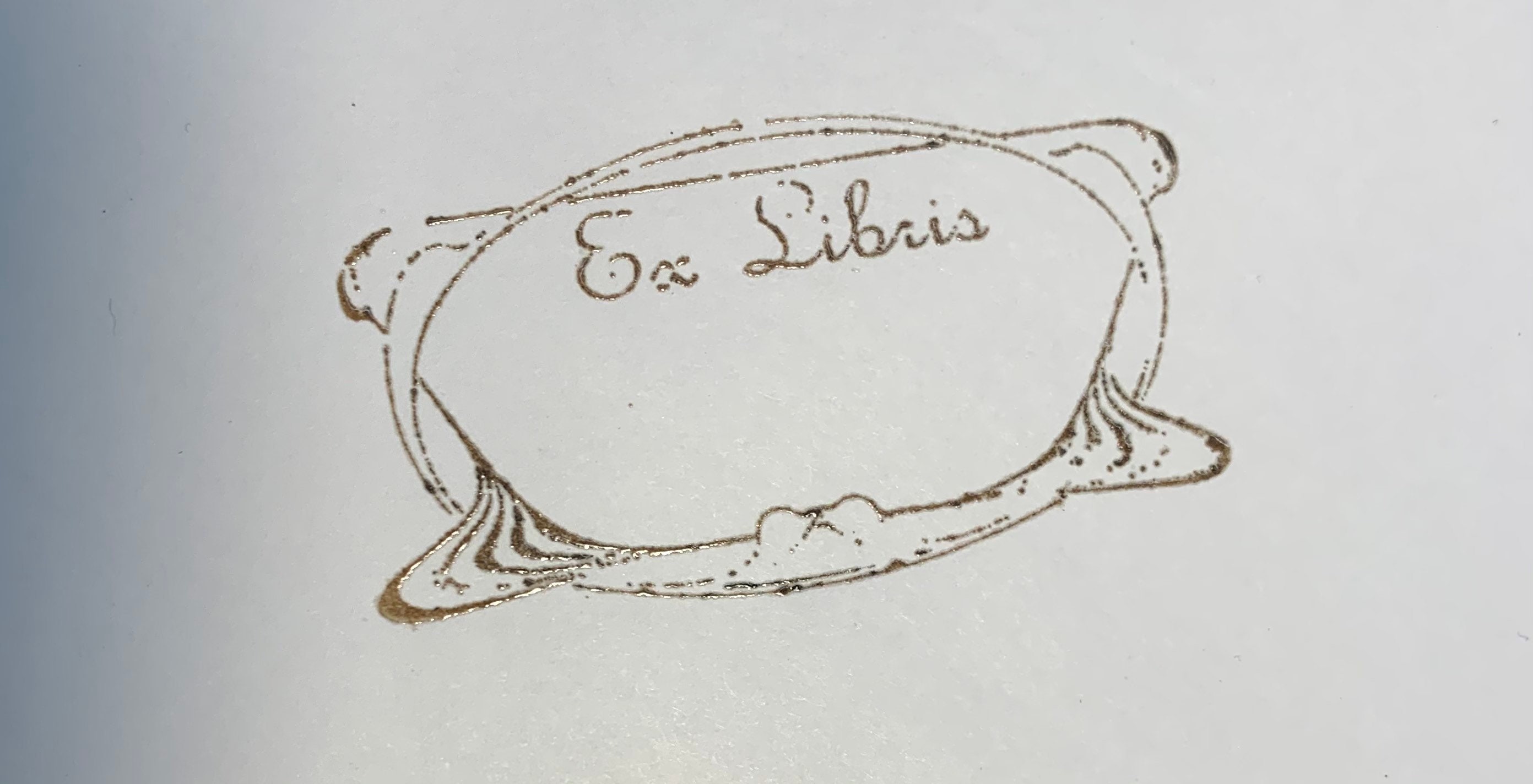 Handmade Ex Libris Bookplate Stamp With Fine Detail Border - Etsy UK