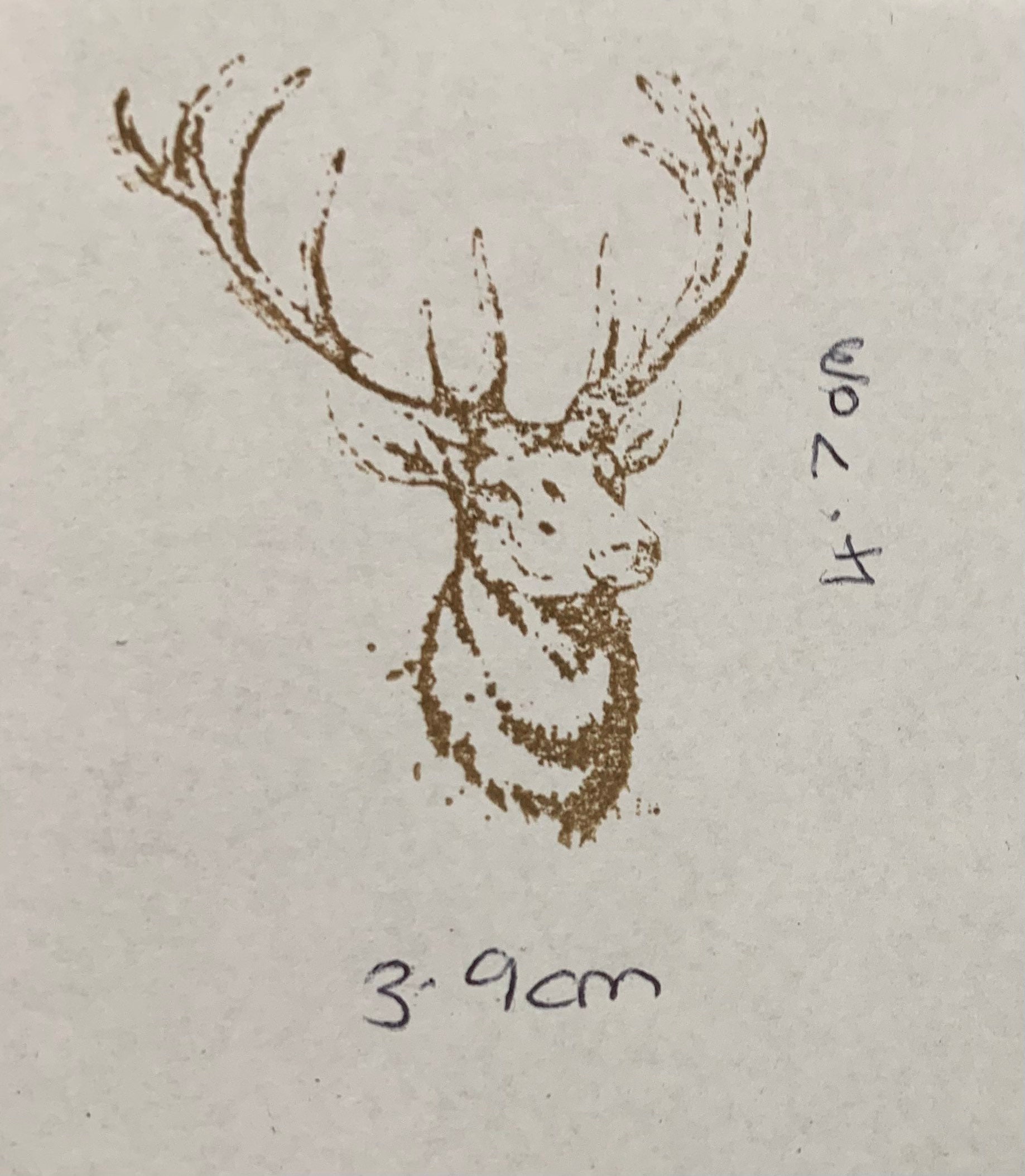 Cold Cast Bronze Large Stag Head Stamp - Etsy UK
