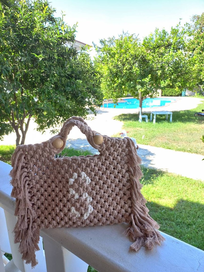 Personalized Gift Macrame Bag With Handles Bridesmaid Gifts - Etsy