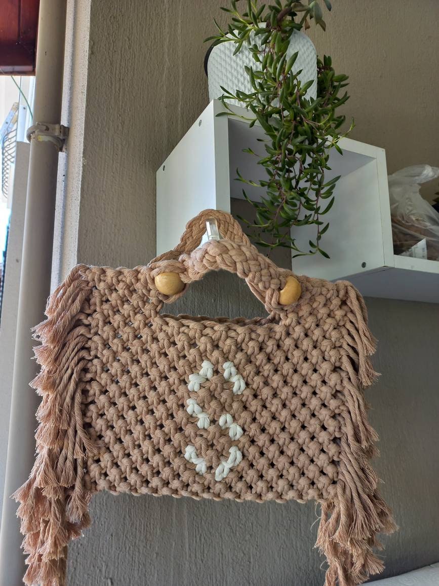 Personalized Gift Macrame Bag With Handles Bridesmaid Gifts - Etsy