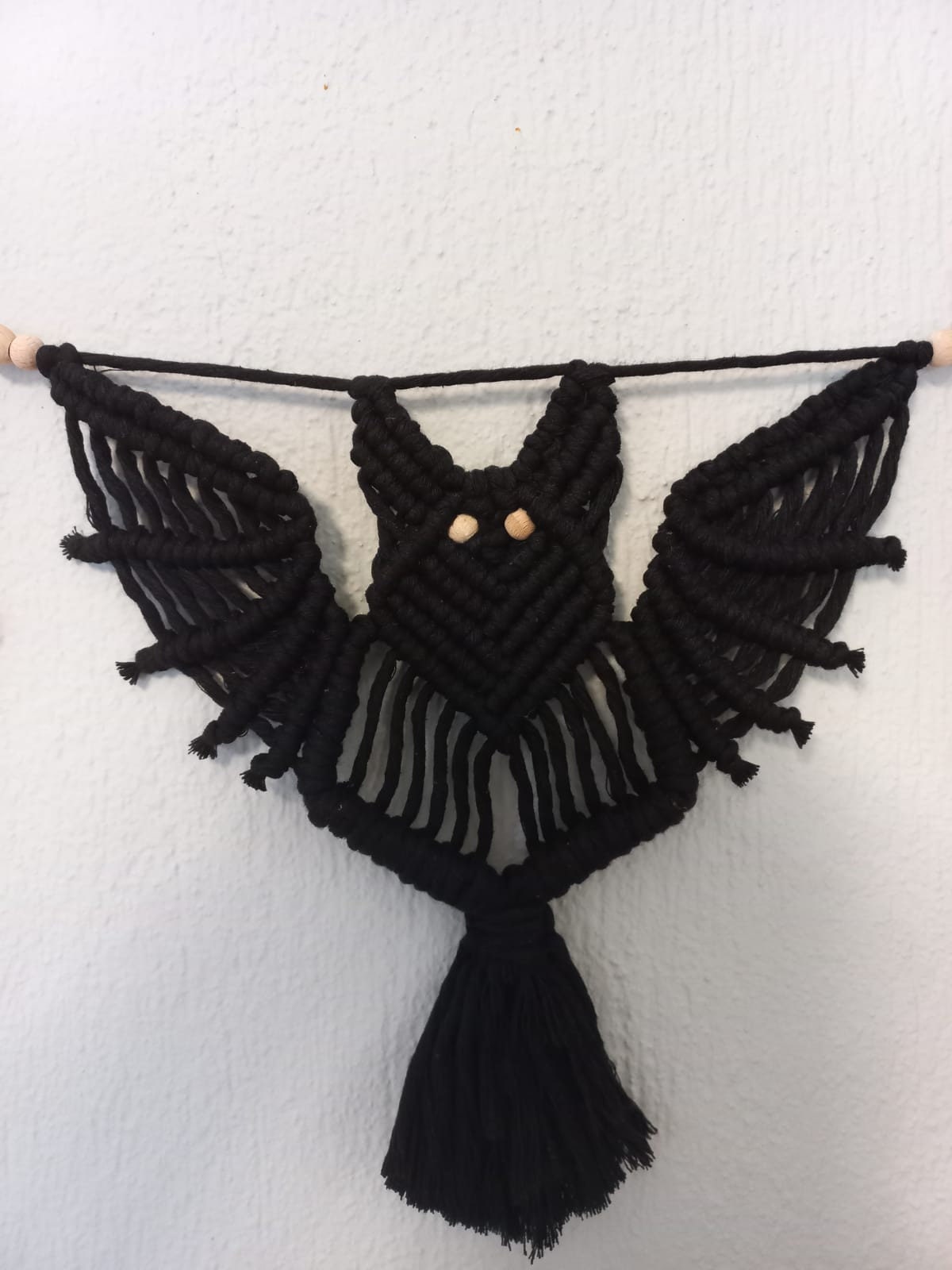Halloween Home Decor Macrame Bat Wall Ornament Made With - Etsy