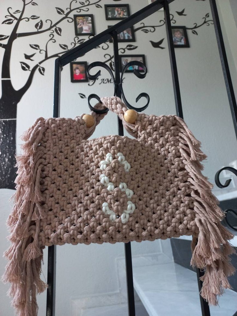 Personalized Gift Macrame Bag With Handles Bridesmaid Gifts - Etsy