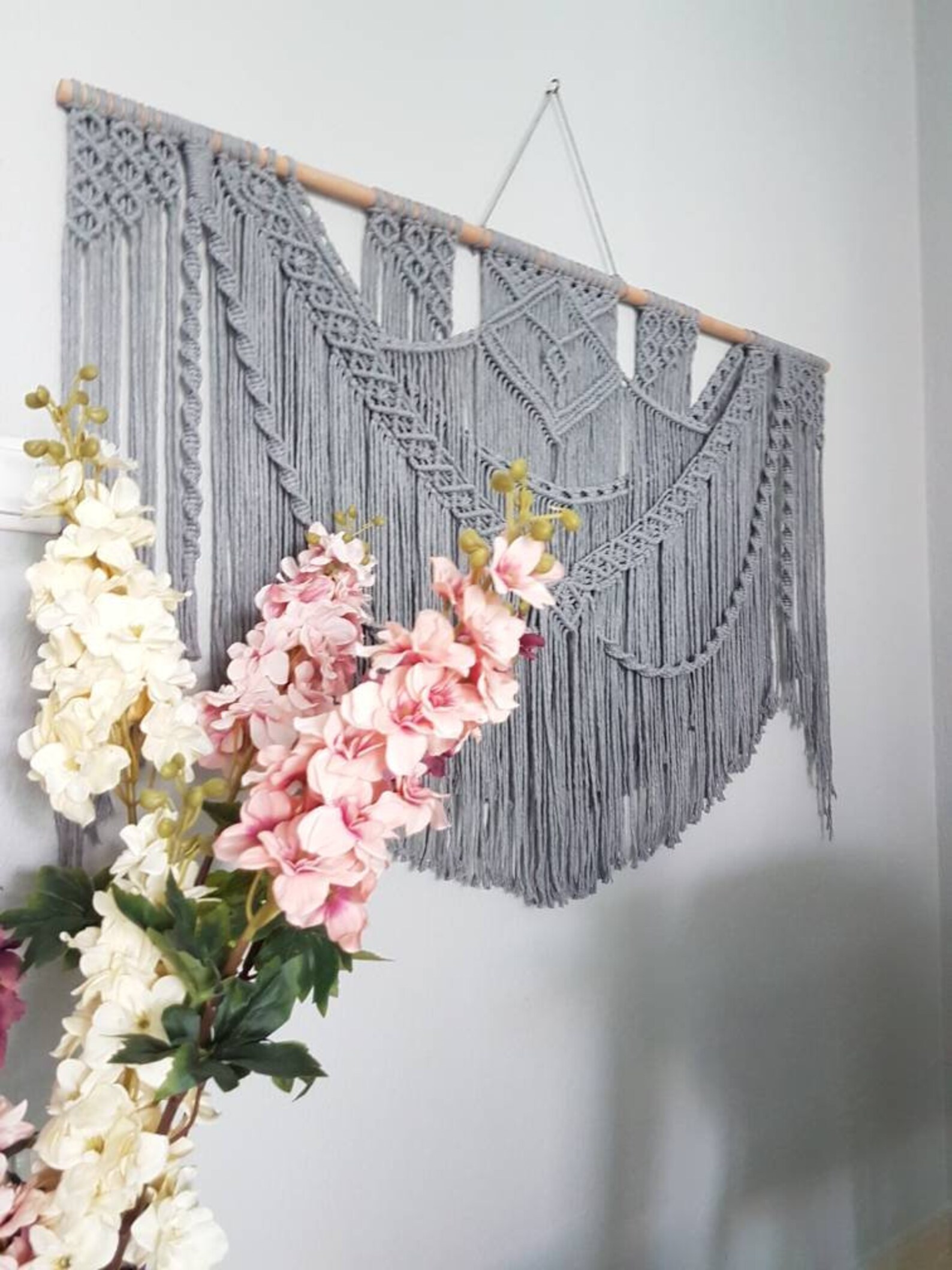 Grey Ceylan Large Macrame Wall Hanging Oversize Macrame Wall - Etsy