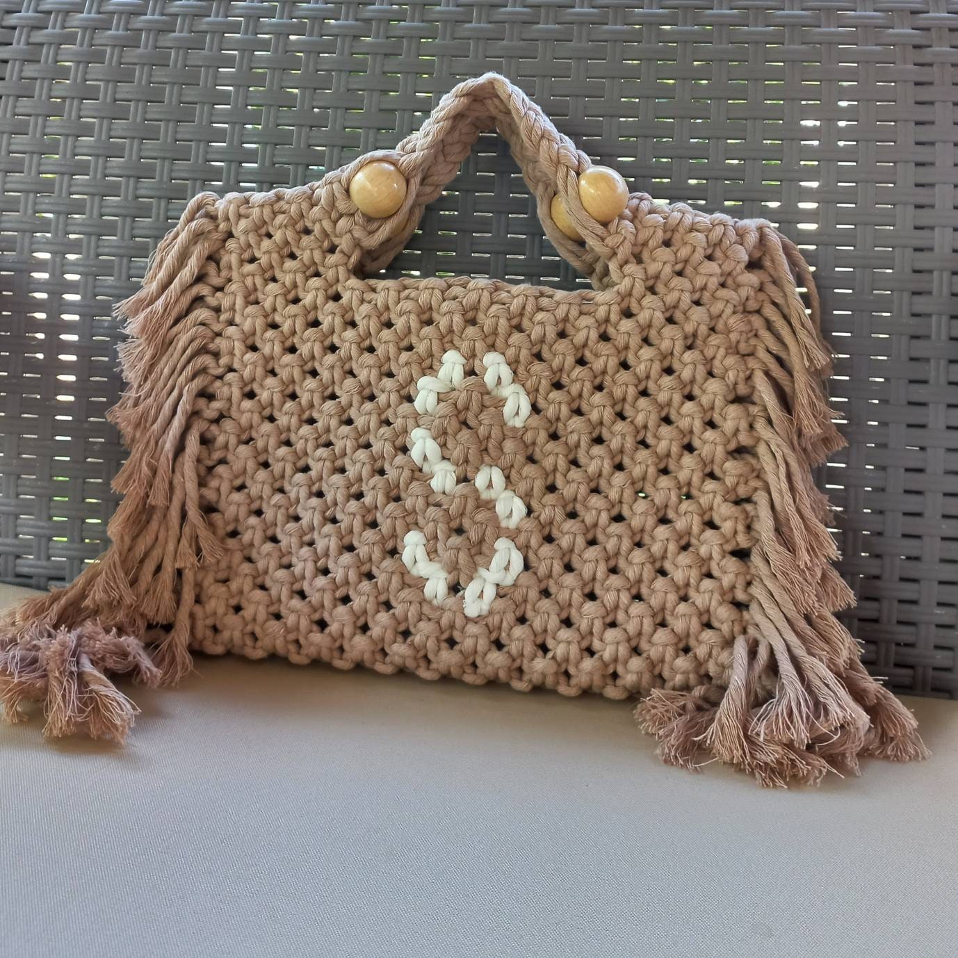 Personalized Gift Macrame Bag With Handles Bridesmaid Gifts - Etsy