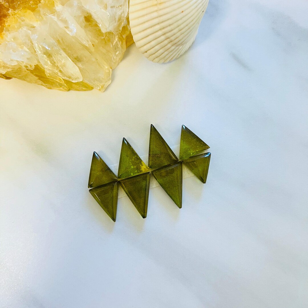 Mixed Swamp Green Triangle Rosarita, Set of 8 - Etsy