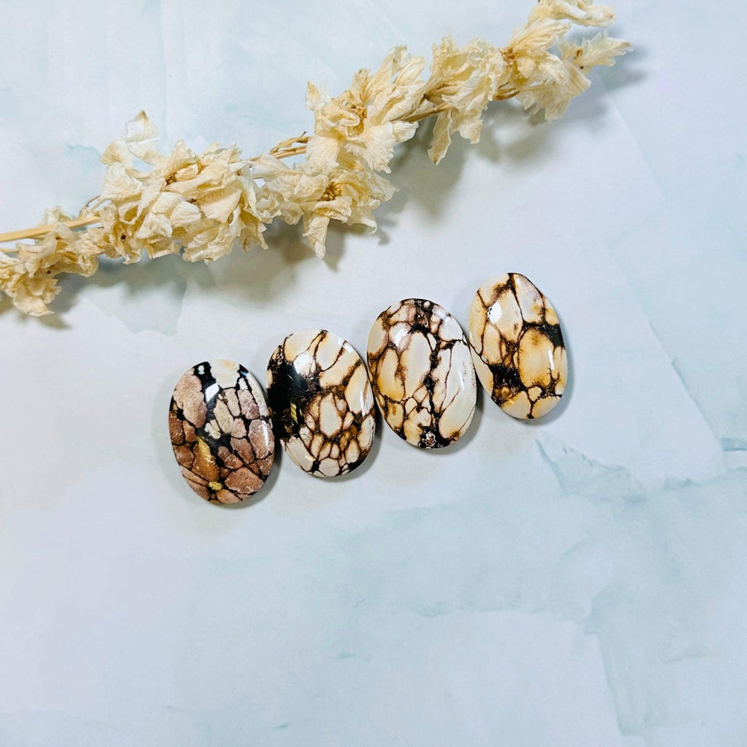 Large Royal Orange Oval Purple Lavender Variscite, Set of 4 - Etsy