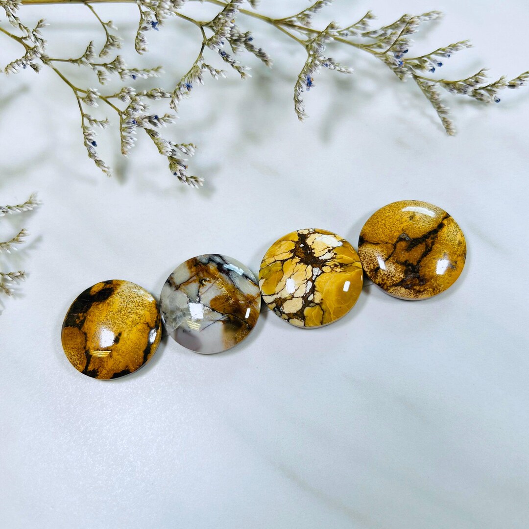 Medium Royal Orange Round Purple Lavender Variscite, Set of 4 - Etsy