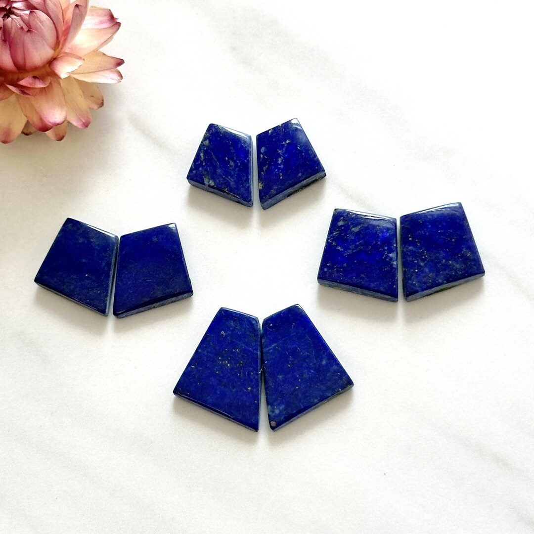 Small Deep Blue Trapezoid Lapis Lazuli, Set of 8 - Etsy