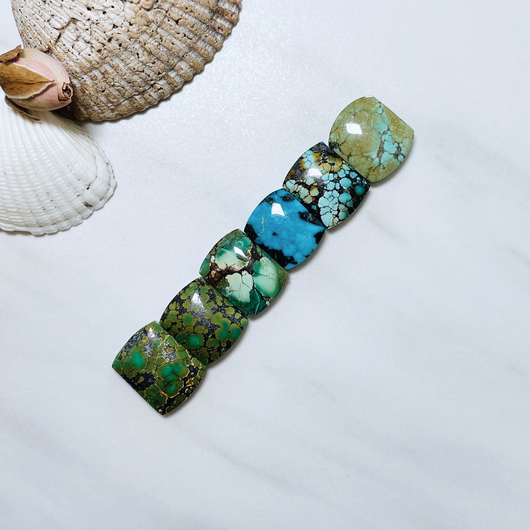 Medium Mixed Barrel Mixed Turquoise Set of 6 - Etsy