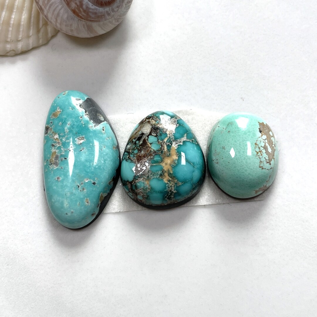 Medium Sky Blue Freeform Carico Lake Turquoise, Set of 3 - Etsy