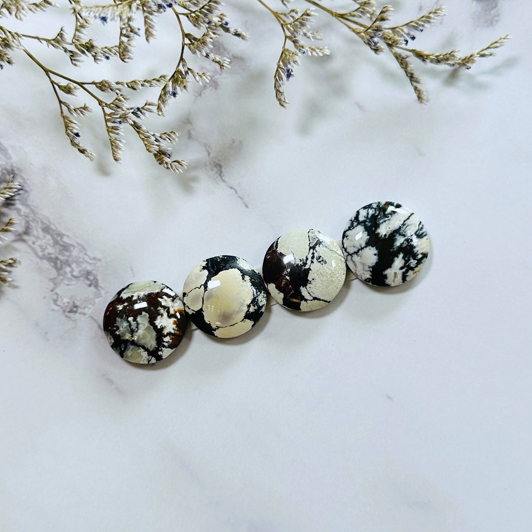 Medium Earth Brown Round Purple Lavender Variscite, Set of 4 - Etsy