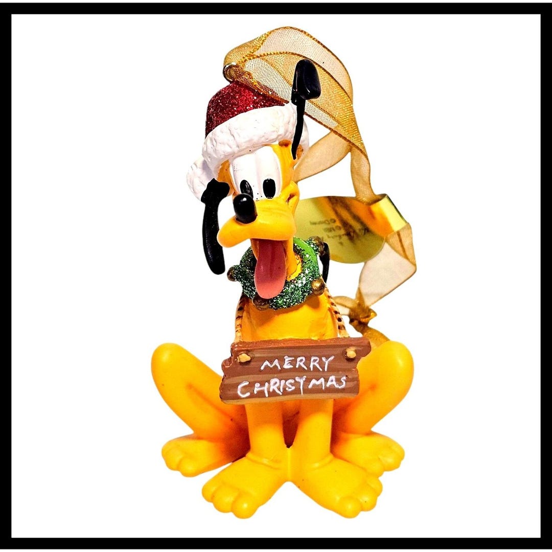 Disney Danbury Mint Pluto Christmas Ornament Holiday Decor Santa Hat - Etsy